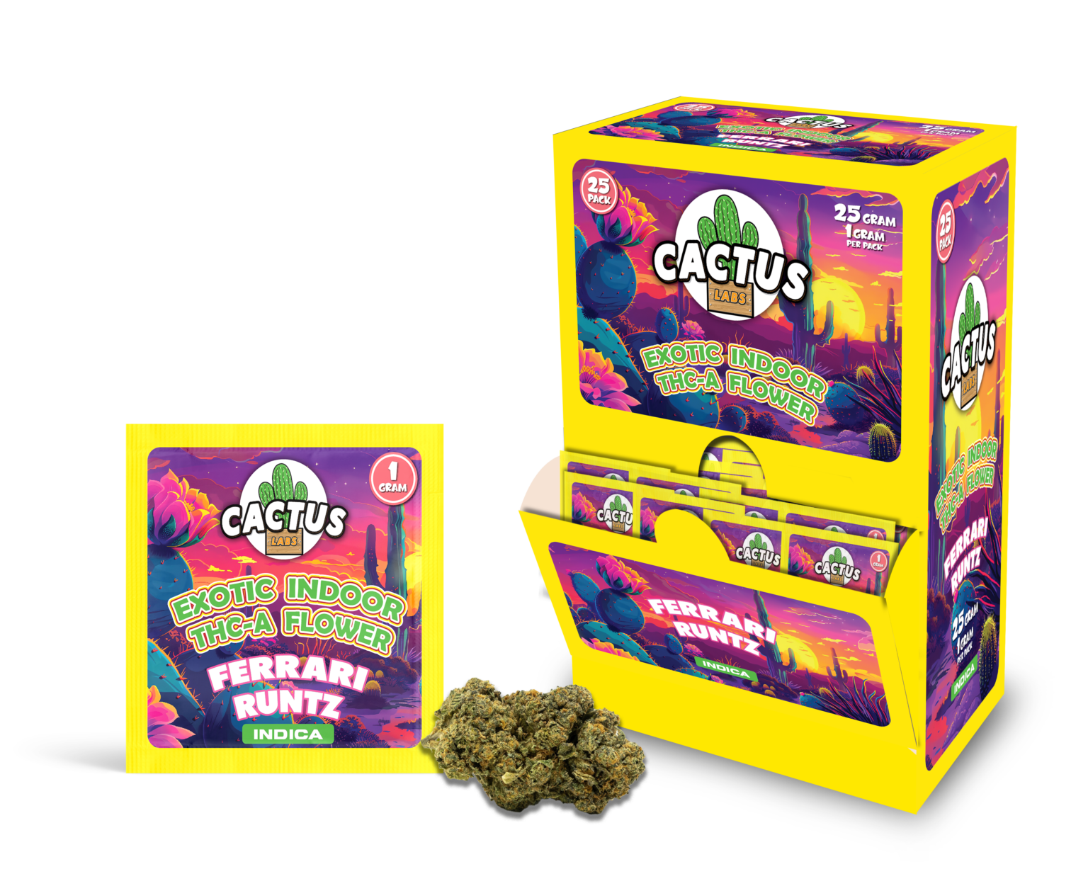 Cactus Labs THC-A Flower | Ferrari Runtz (Indica) - 1g